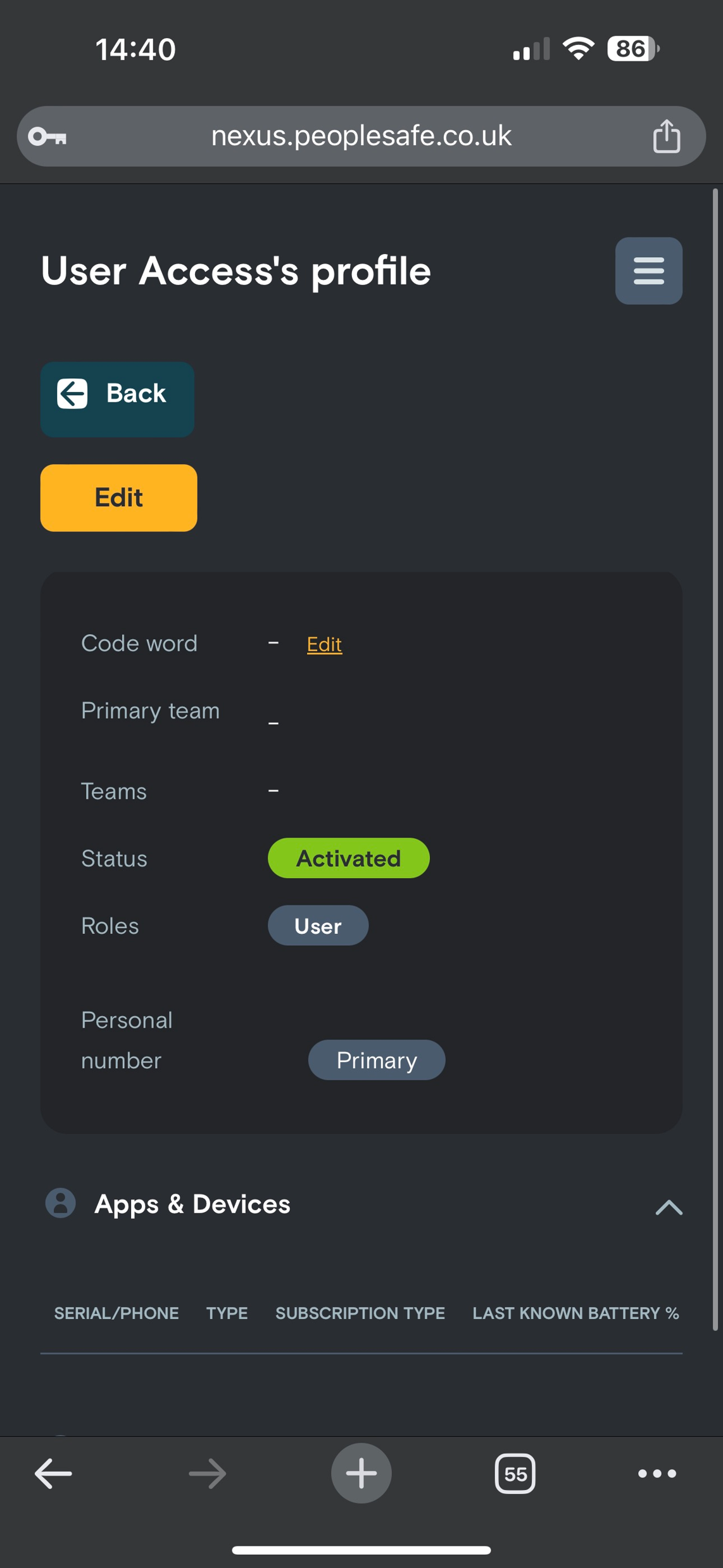 How to set up your App – NEXUS HELP