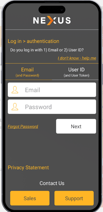 How to set up your App – NEXUS HELP